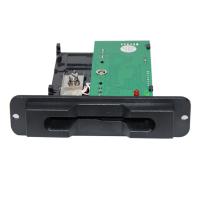 China Half Insertion Manual Magnetic Card Reader RS232 / TTL / USB Black Bezel for sale