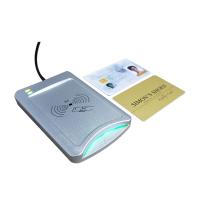 China USB Desktop Plug In Hybrid Smart Card Reader Green LED For Transportation Industry for sale