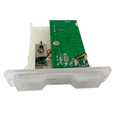 China Illuminated Magnetic Swipe Card Reader Semi Transparent Bezel Half Insertion for sale