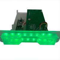 China Illuminated Magnetic Swipe Card Reader Semi Transparent Bezel Half Insertion for sale