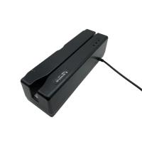 China RS232 Interface 3 Track Magnetic Card Reader Writer Manual Swipe for sale