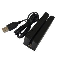China Manual Swipe 90mm MSR Desktop USB Magnetic Card Reader for sale