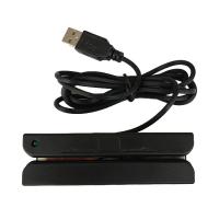 China Manual Swipe 90mm MSR Desktop USB Magnetic Card Reader for sale