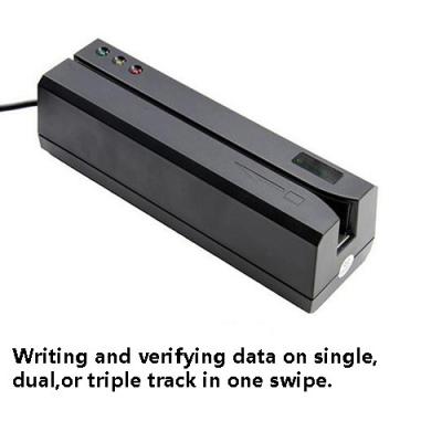 China Manual Swipe 75 BPI 13.56MHz 600mA USB Magnetic Card Reader for sale