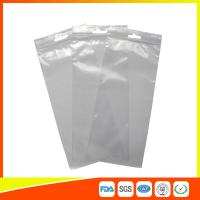 China Transparent Industrial Ziplock Bags Plastic LDPE Resealable With Handle Hole / Hanger for sale