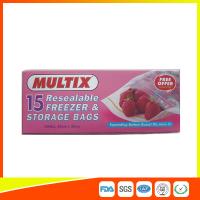 China Resealable Waterproof Airtight Ziplock Bags , Storage Zip Top Freezer Bags Multi Color for sale