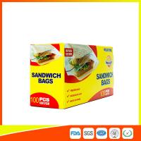 China Food Grade Plastic Clear Recyclable Sandwich Bags , Reusable Bag With Zipper for sale