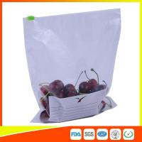 China Zipper Top Plastic Food Storage Bags With Slider , Airtight Storage Ziplock Bags for sale