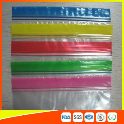 China Transparent Plastic Packing Ziplock Bags Antistatic with Zipper Top Blue Lip for sale