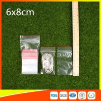 China Polythene Clear Ziplock Bags Self Press Bags Grip Seal Bag With Red Lines for sale