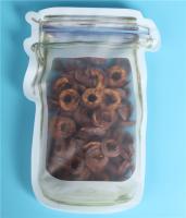 China Reclosable Mason Jar Shaped Stand Up Ziplock Bags Vacuum Sealer Bags With Zipper for sale