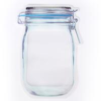 China New Design Stand Up Ziplock Bags Clear Color Plastic Mason Jar for sale