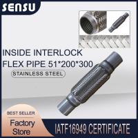 China SS201 51mm x 200mm Inside Interlock Exhaust Flexible Joint Stainless Steel Pipe for sale
