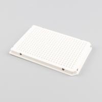 China 384 PCR Well Plate 40ul Round Holes White Microplate With Two Corners for sale