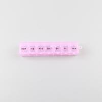 China PP Portable Long Plastic Pill Box Pharmacy With Hat Cute Pill Box for sale