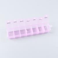 China Home Weekly Pill Organizer Box With Clear Lid 11.2ML/Grid Medicine Boxes for sale