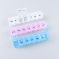 China Convenient PP Plastic Weekly Pill Box With Large Compartments for sale