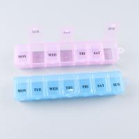 China Blue Travel Portable Weekly Pill Box Organizer 11.2ML/Grid Travel Pill Box for sale