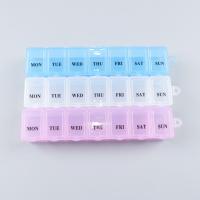 China Blue Travel Portable Weekly Pill Box Organizer 11.2ML/Grid Travel Pill Box for sale
