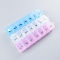China PP Material Weekly Pill Box  Large Capacity 11.2ML/Grid Medicine Storage Box for sale