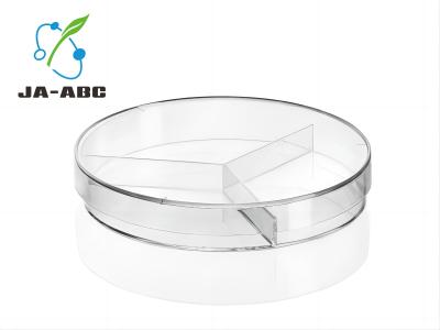 China Lab Plastic Sterile 2 3 4 Compartments Plastic Petri Dish Disposable for sale