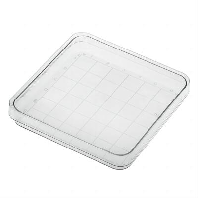 China Plastic Polystyrene Square Integrid Tissue Culture Dish Petri Dish With Grid for sale