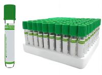 China CE ISO Green Cap Lithium Heparin Disposable Vacuum Blood Collection Tube With Rubber Plug for sale