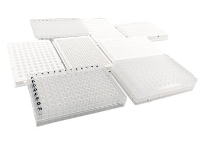 China Pcr Plate Laboratory Consumable 96 Well 384 Well Pcr Plates Half Skirt Full Skirt for sale