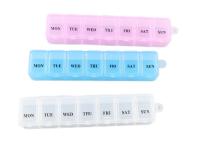 China Home Weekly Pill Organizer Box With Clear Lid 11.2ML/Grid Medicine Boxes for sale
