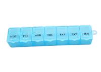 China Blue Travel Portable Weekly Pill Box Organizer 11.2ML/Grid Travel Pill Box for sale