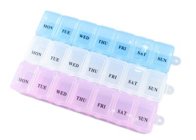 China Mini Portable Plastic Pill Organizer Pill Box For Daily And Travel Use for sale