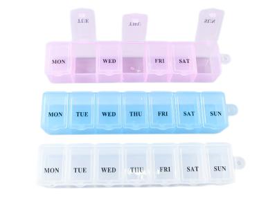 China 7 Grid Weekly Take Medicine Pill Box Organizer For Home And Travel Use for sale