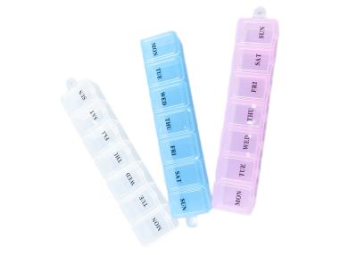 China PP Material Weekly Pill Box  Large Capacity 11.2ML/Grid Medicine Storage Box for sale