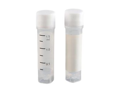 China Usp Class Vi 1.5ml Cryogenic Storage Vials Self Lock Skirt External Thread Cryogenic Storage Sample Testing Tube for sale
