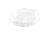 China Bacterial Culture Plastic Petri Dish 3 Compartment With Lid Culture Dishes for sale