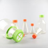 China Plastic Erlenmeyer Shake Flasks Laboratory Consumables Conical Flasks For Cell Culture for sale