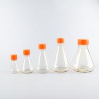 China Plastic Erlenmeyer Shake Flasks Laboratory Consumables Conical Flasks For Cell Culture for sale
