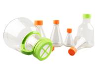 China Plastic Erlenmeyer Shake Flasks Laboratory Consumables Conical Flasks For Cell Culture for sale