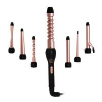 China Rose Gold Hair Styling Curling Iron Interchangeable Hair Curler Set for sale
