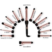 China Rose Gold Hair Styling Curling Iron Interchangeable Hair Curler Set for sale