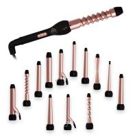 China Rose Gold Hair Styling Curling Iron Interchangeable Hair Curler Set for sale