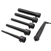 China Hair Styling Barrel Curling Iron LCD Display Ceramic Titanium Curling Wand for sale