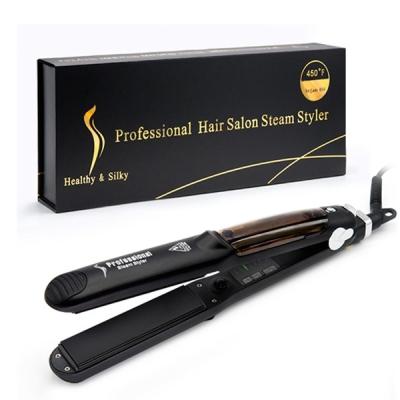 China Infrared Nano Titanium Flat Iron Automatic Steam Hair Straightener for sale