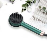 China Pink Ceramic Hot Combs Electric Curling Comb Hair Straightener for sale