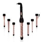 China Interchangeable Long Barrel Curling Iron Hair Straightener Brush Rotating for sale