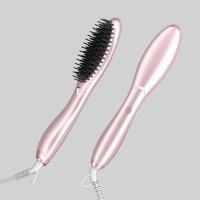 China Ceramic Hot Electric Comb Brush Hair Straightener With Comb  Anti Scald for sale
