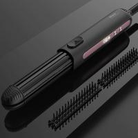China 3-in-1 Hair Straightener Curling Iron Ionic Ceramic Hot Brush Styler Hair Straightening Tools Styling Salon for sale