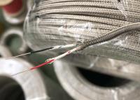 China 2x0.5mm 2x0.6mm 2x0.8mm Type E Thermocouple Extension Wire Metal Shield Fiberglass / PFA Insulated for sale