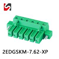 China SHANYE 2EDGSKM-7.62 300V 30A Pluggable Terminal Block Female with Flange 7.62mm Pitch for sale