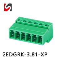China SHANYE 2EDGRK-3.81 3.81mm Pitch Pluggable PCB Terminal Block Male Female 2-24 Poles for sale